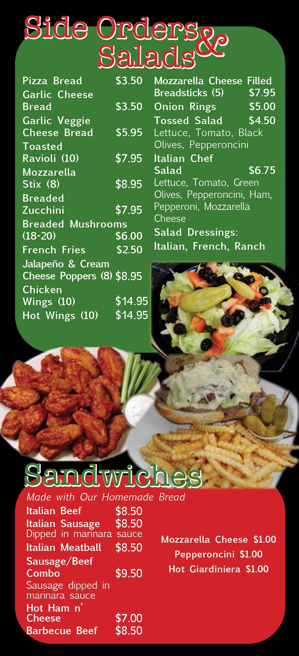 Moscato's Pizza & Italian Bakery Menu | Belvidere, IL | Poplar Grove, IL