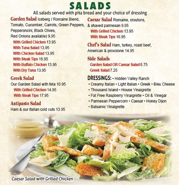 Balducci's House of Pizza Salad Menu | North Quincy, MA