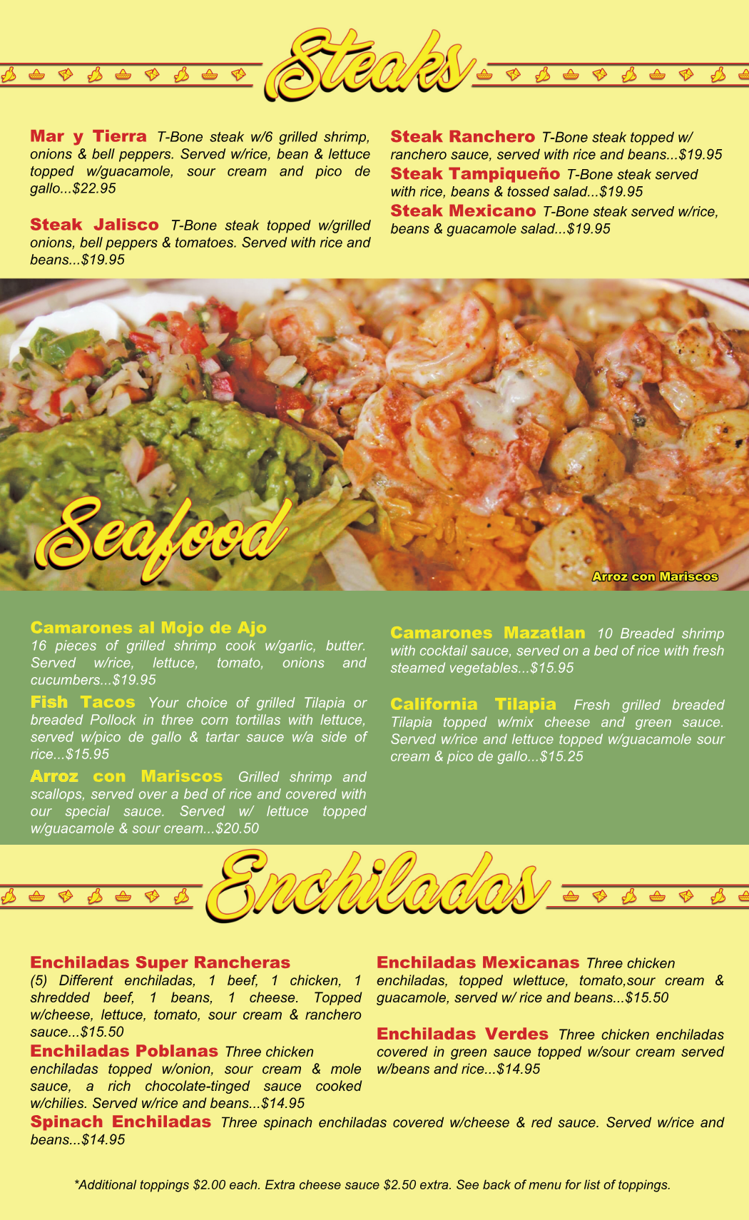 Menu | Plaza Garibaldi Mexican Restaurant