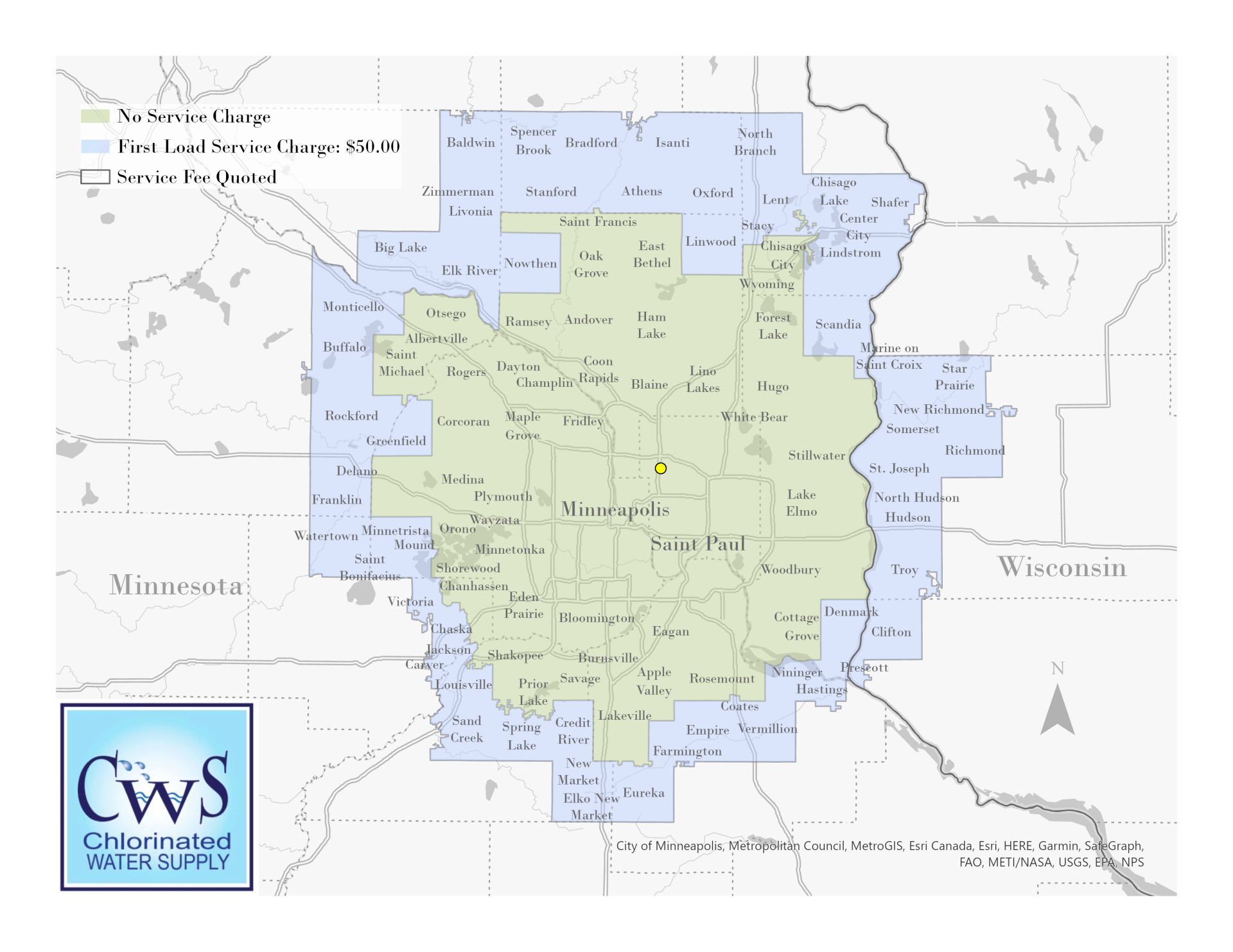 Service Area | Chlorinated Water Supply