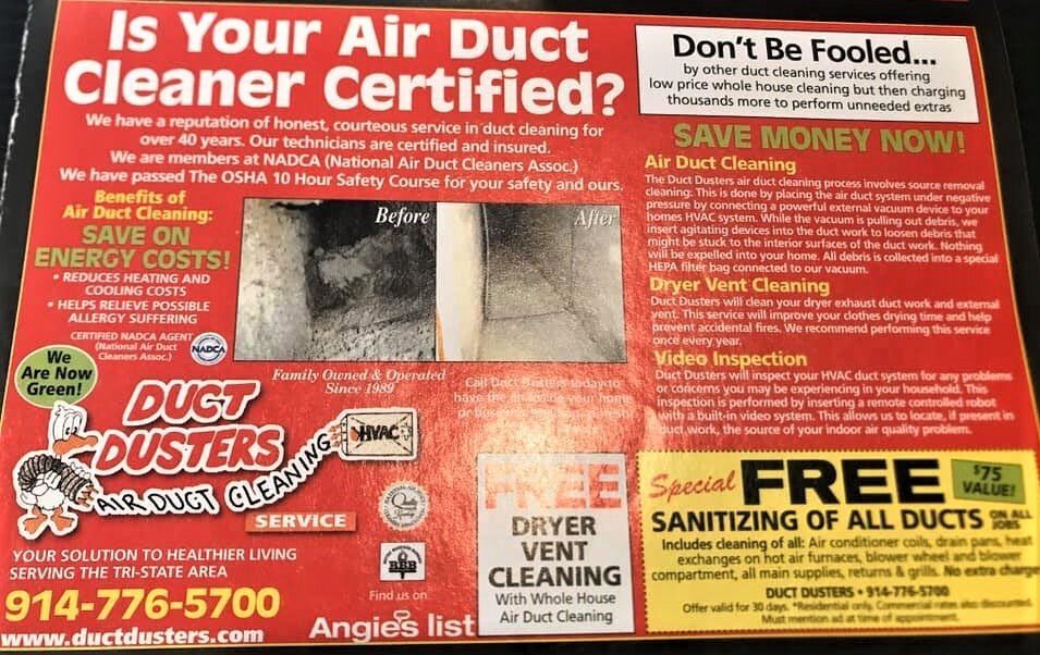 Duct Dusters Gallery Mount Vernon NY Air Duct Cleaning | Gallery