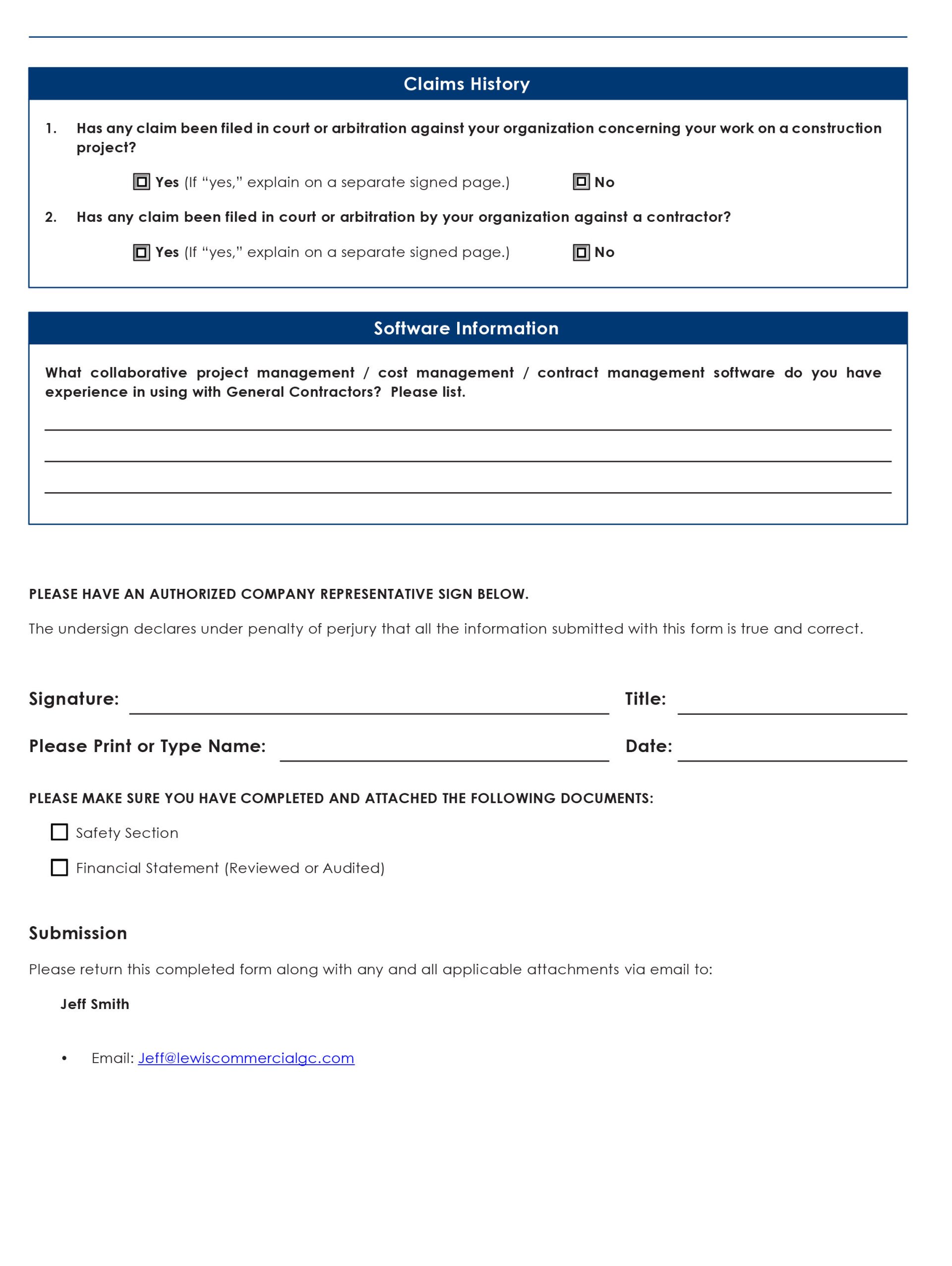 Qualification Form