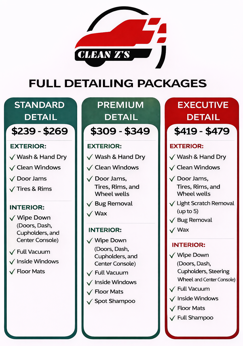 Full Detailing Services | Raleigh, NC