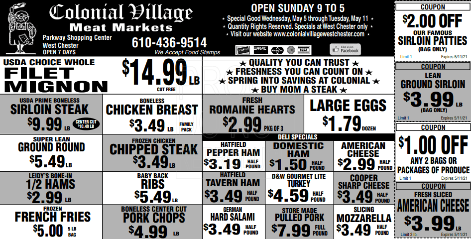 Colonial Village Meat Market Specials | West Chester, PA