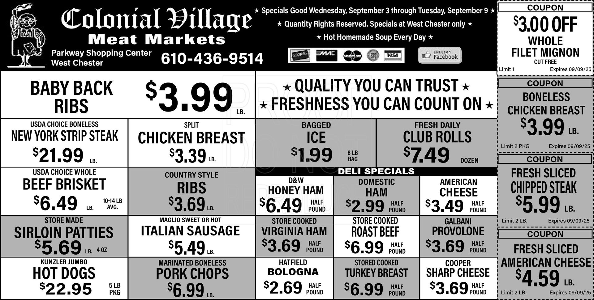 Colonial Village Meat Market Specials | West Chester, PA