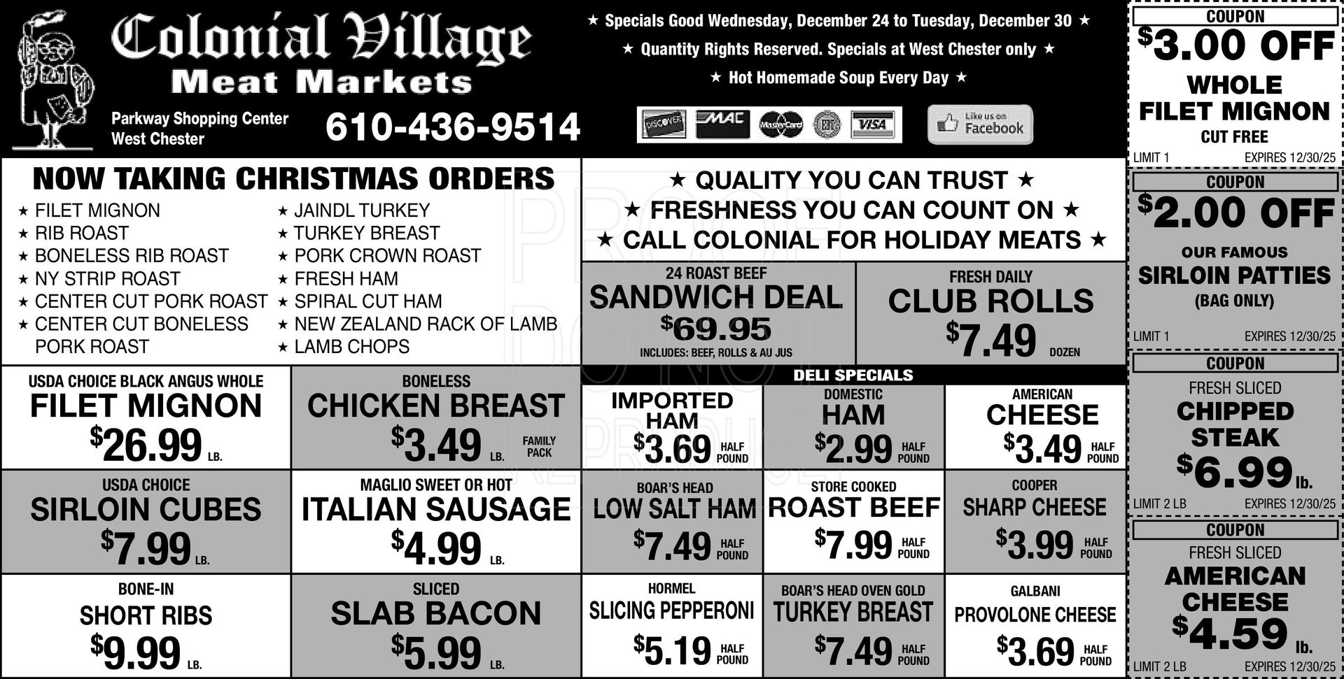 Colonial Village Meat Market | Deli | West Chester, PA