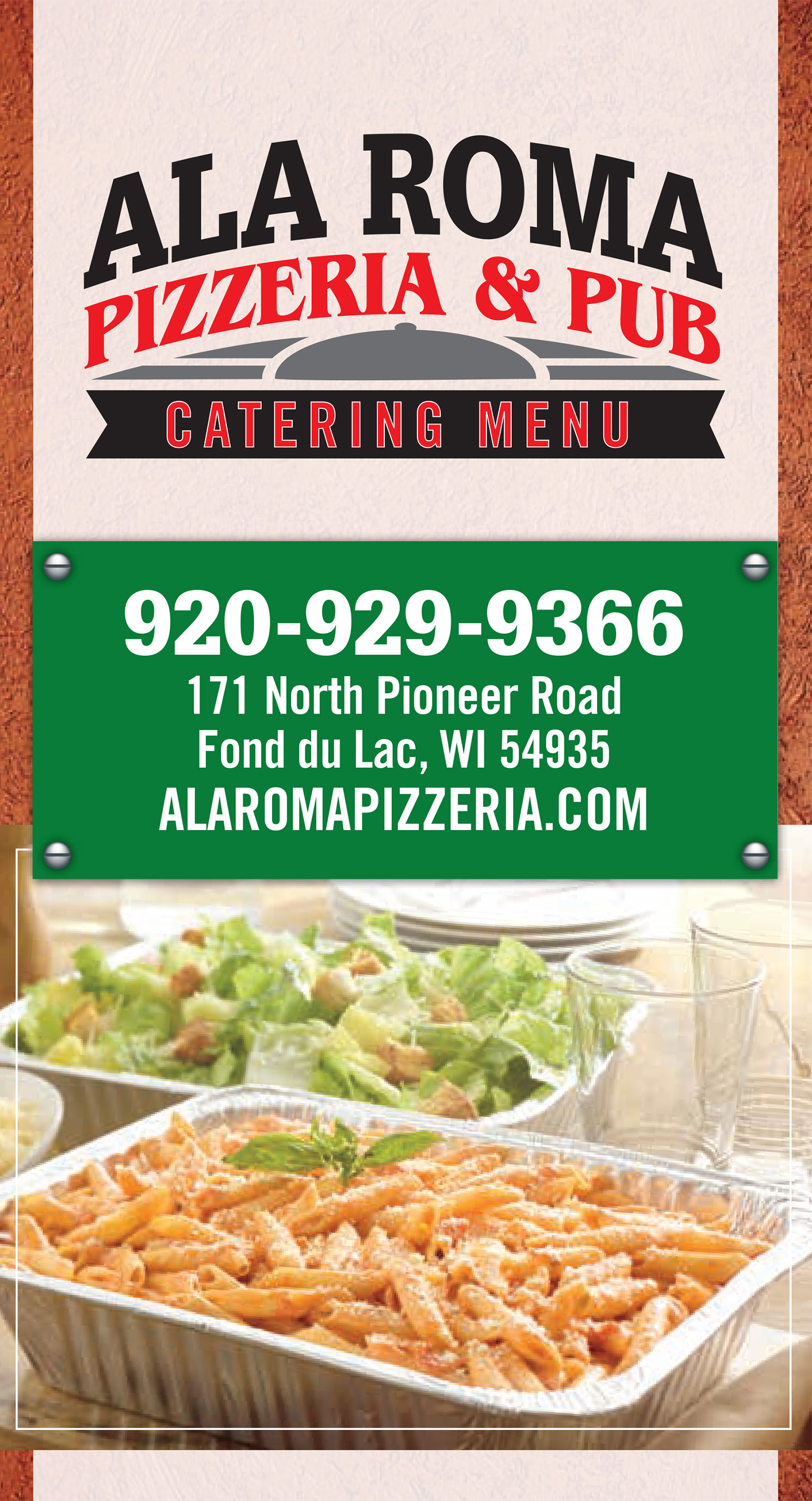 Ala Roma Pizzeria & Pub Catering Menu | Fond Du Lac, WI