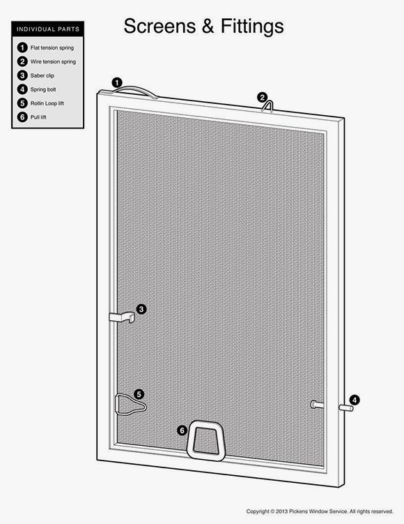 Window Parts Finder Guide | Pickens Window Service Inc