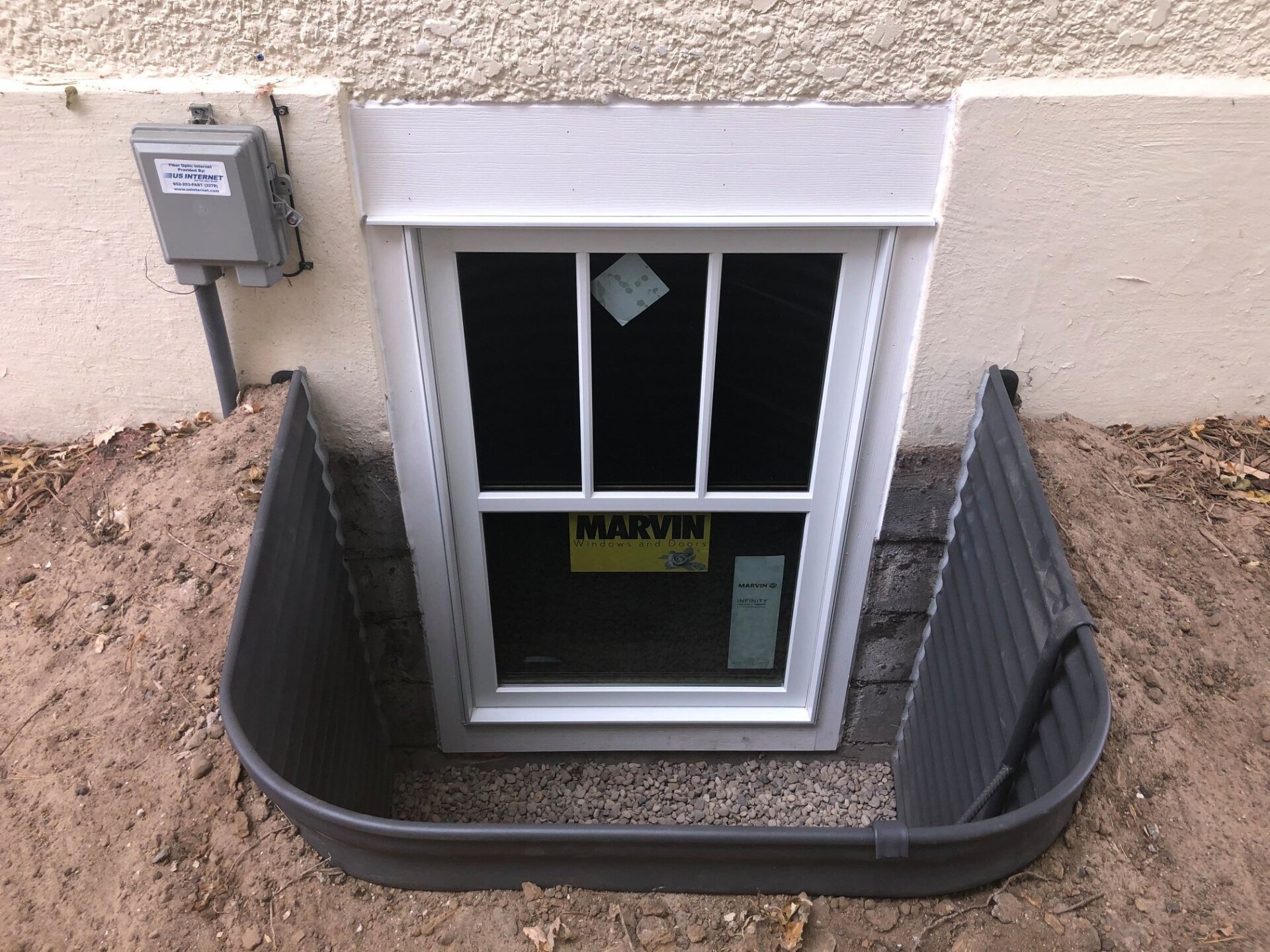 Galvanized Steel Window Wells - stonewall finish Photo Gallery | Medina