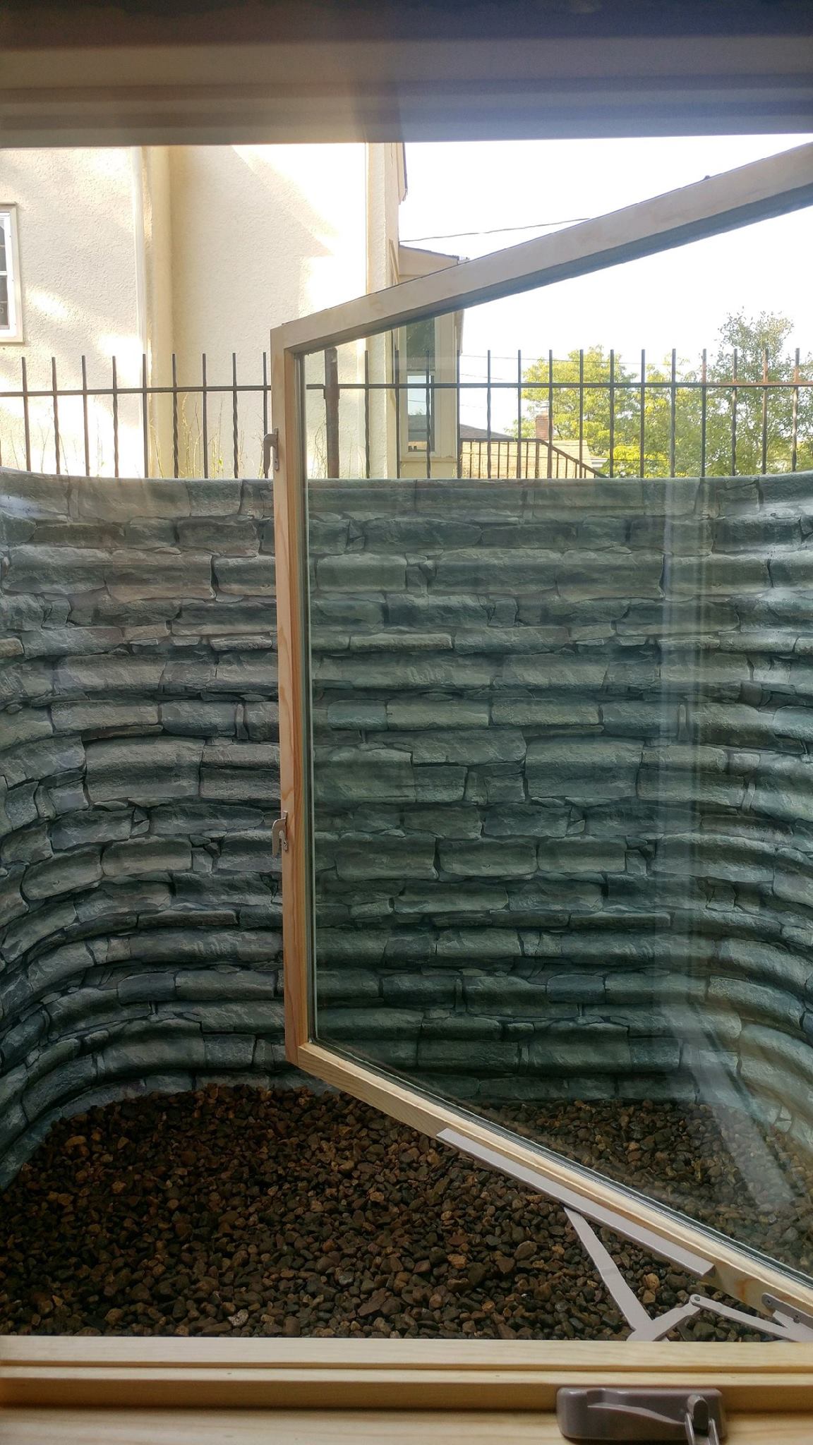 Galvanized Steel Window Wells - stonewall finish Photo Gallery | Medina