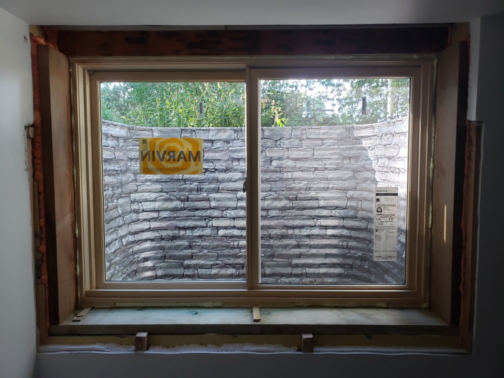 Galvanized Steel Window Wells - stonewall finish Photo Gallery | Medina