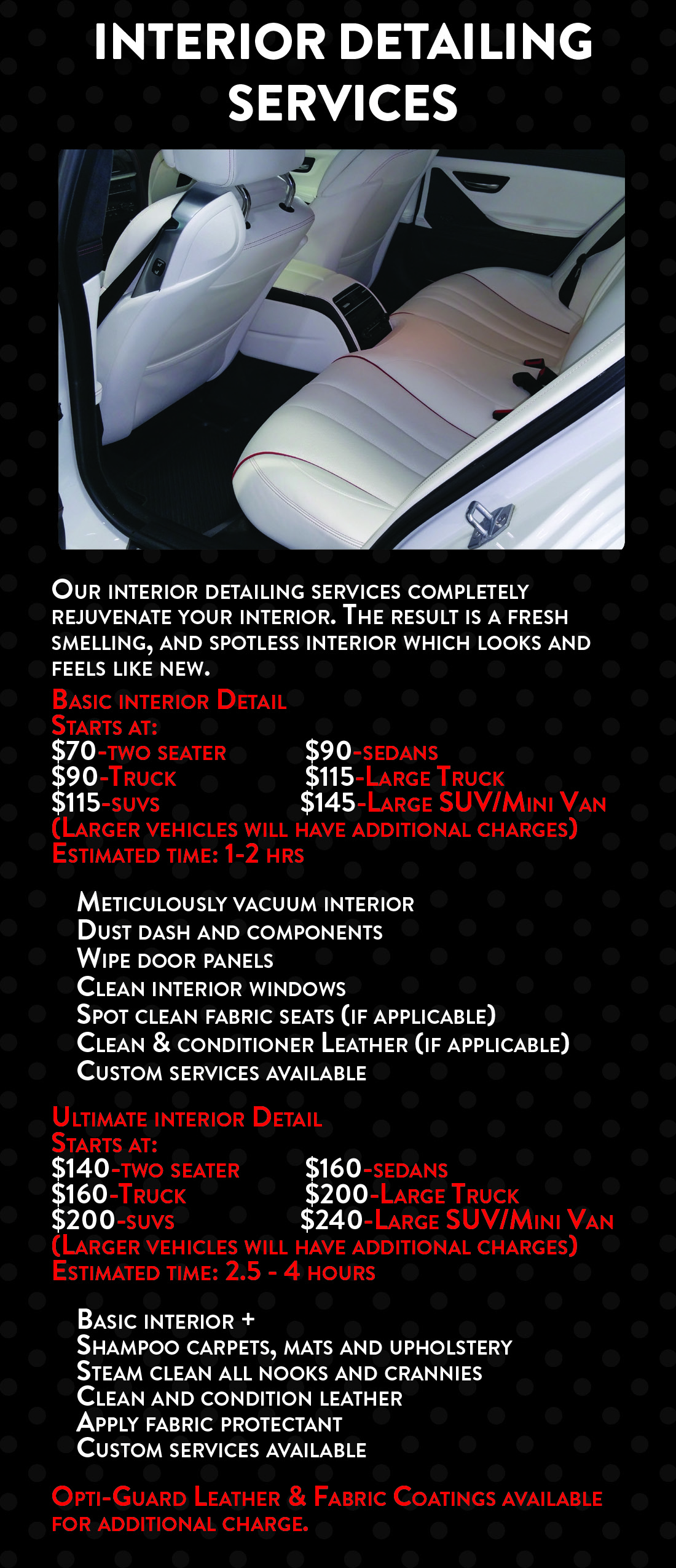 Interior Detailing | Detailing Packages | Peachtree City, GA