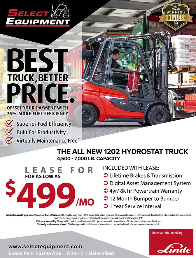 NEW Linde 1202 Hydrostatic Forklift Southern California, Los Angeles