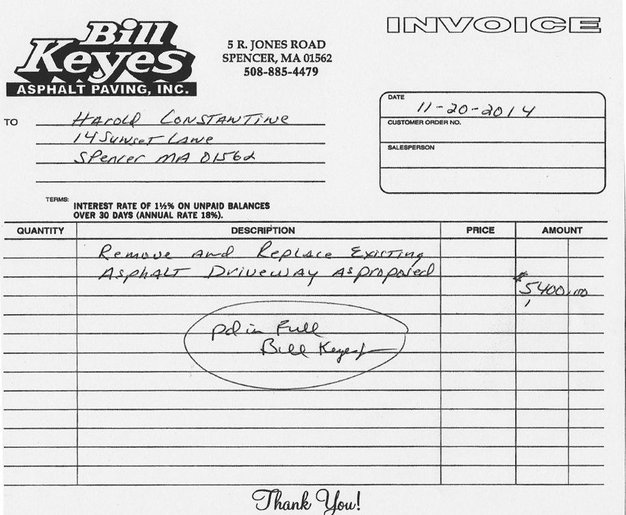 About Bill Keyes Asphalt Paving Inc | Spencer, MA Excavation