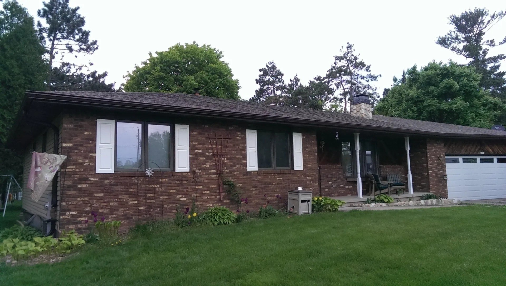 Royal Brown Gutters, 3x4 Downspout, and Leaf-X Covers