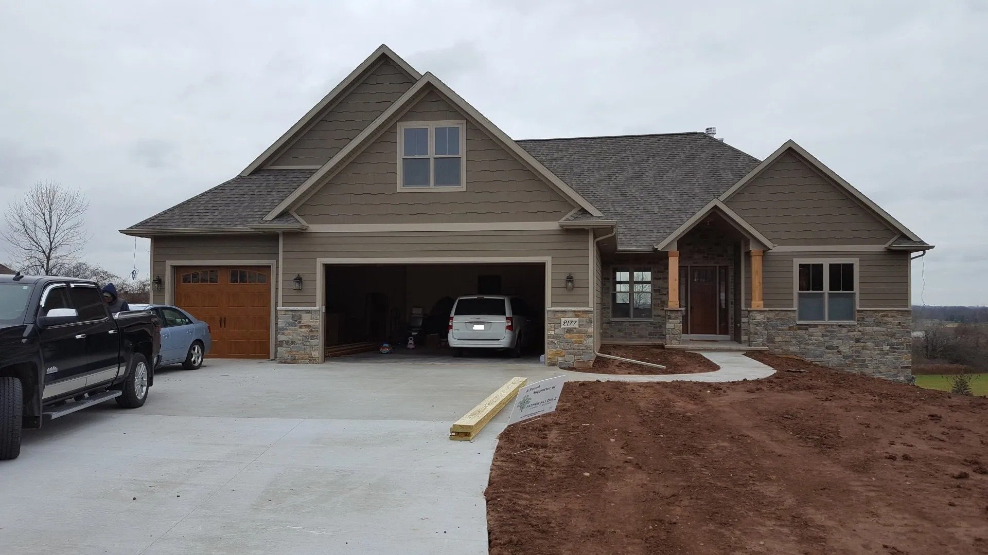 Wicker Gutter and 2x3 Downspout on New Construction