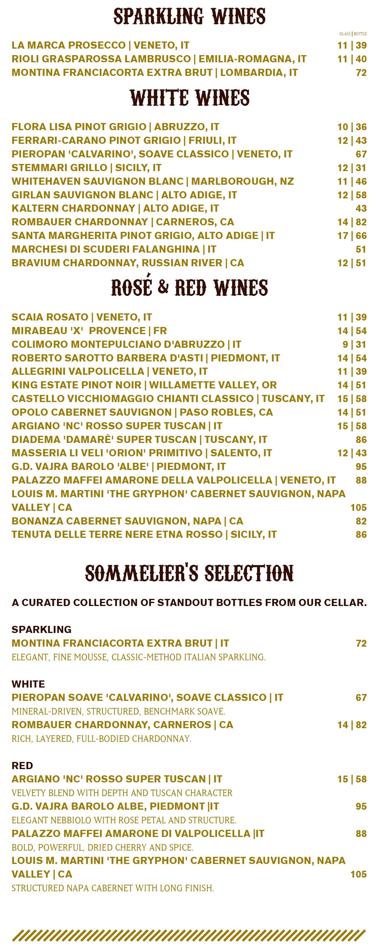 Restaurant Menus | Restaurant iDalia | Parrish, FL