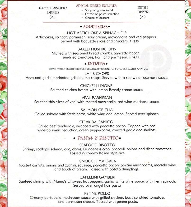 Paolo's Italian Restaurant | Lunch and Dinner | Kent, WA