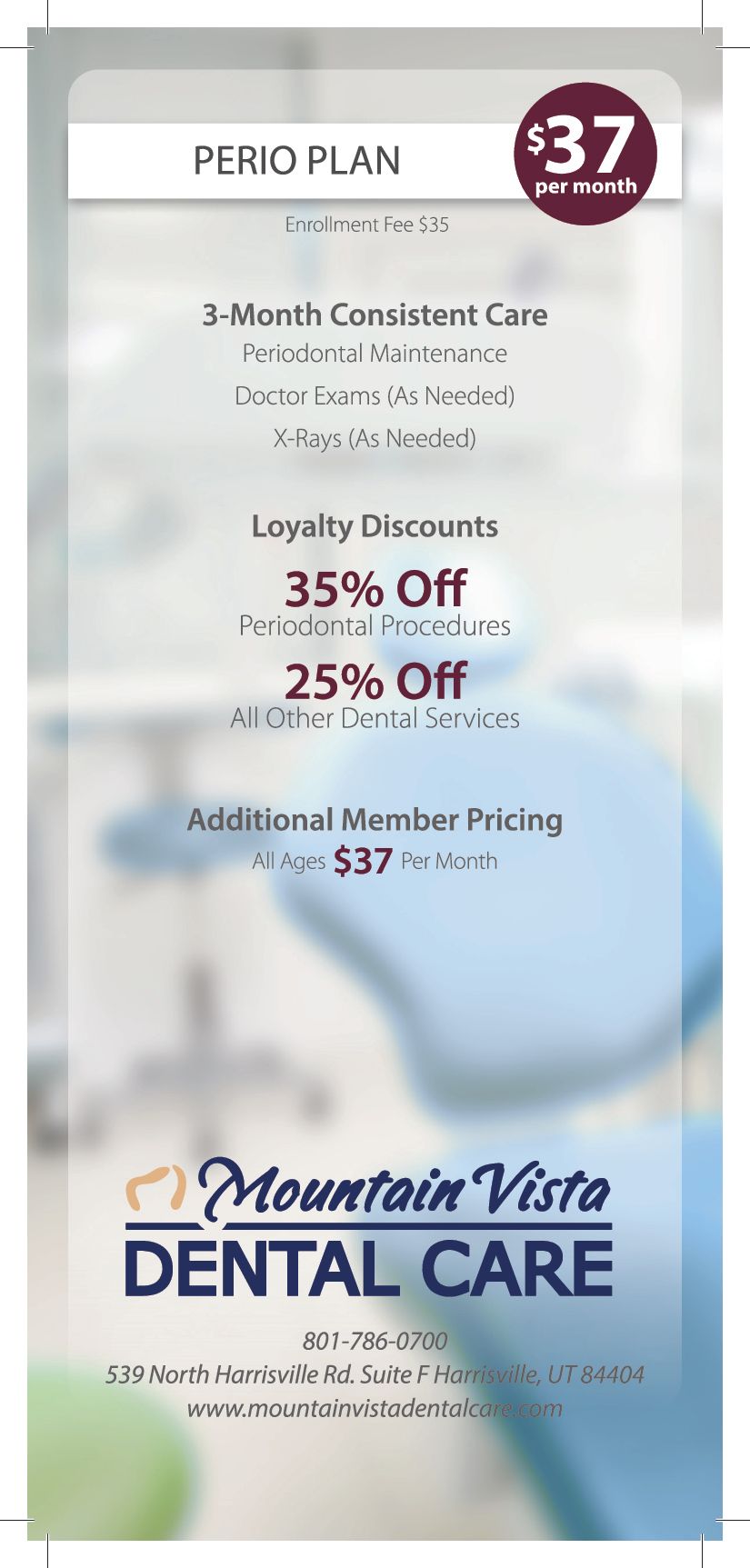 In Office Discount Plans | Mountain Vista Dental Care