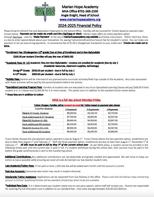 Marian Hope Academy Admissions | Blue Springs, MO