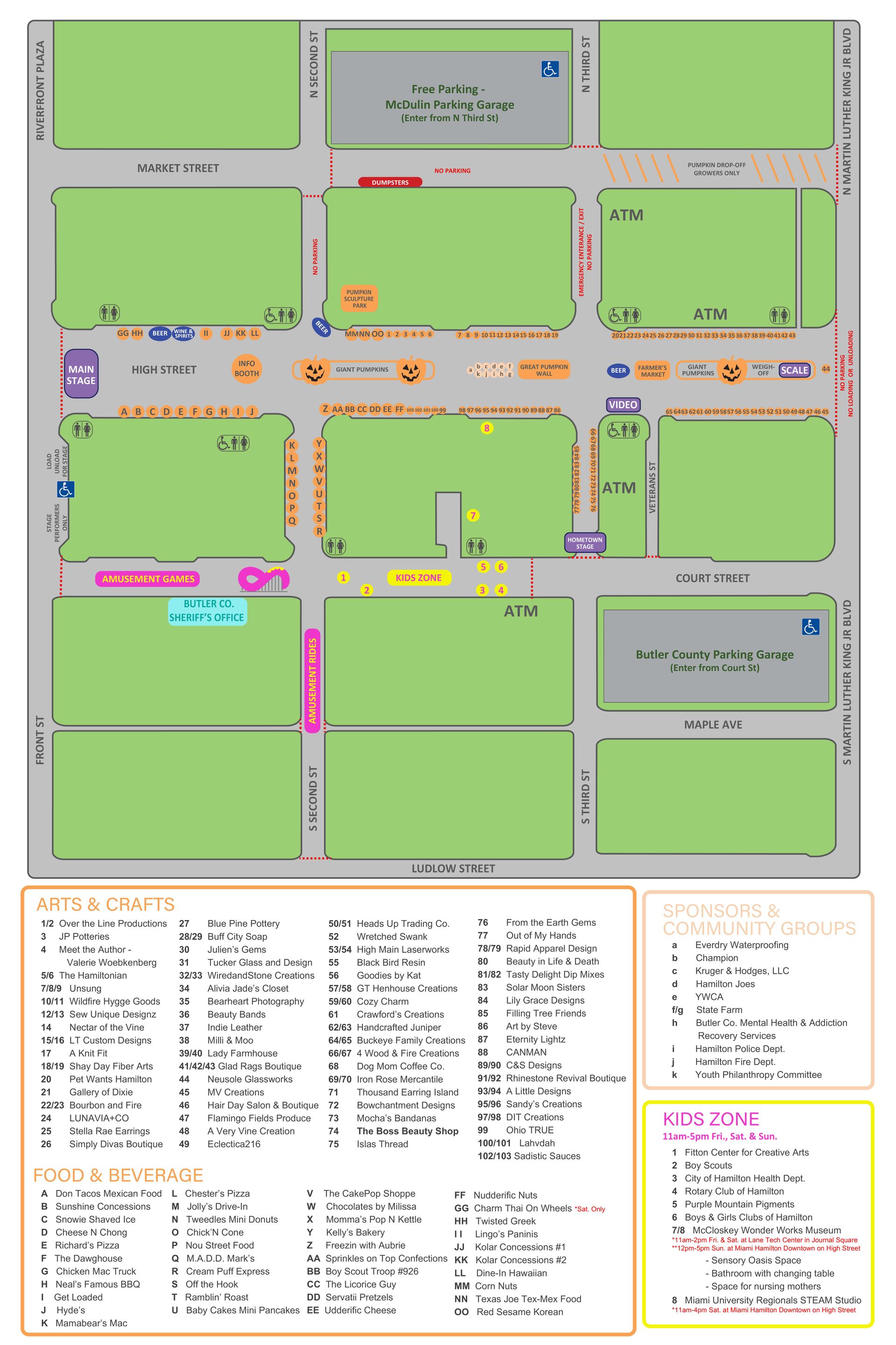 Operation Pumpkin Festival Map and Festival Parking | Hamilton, OH