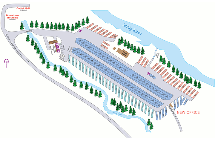 Park Map and Directions | RV Resort | Troutdale, OR
