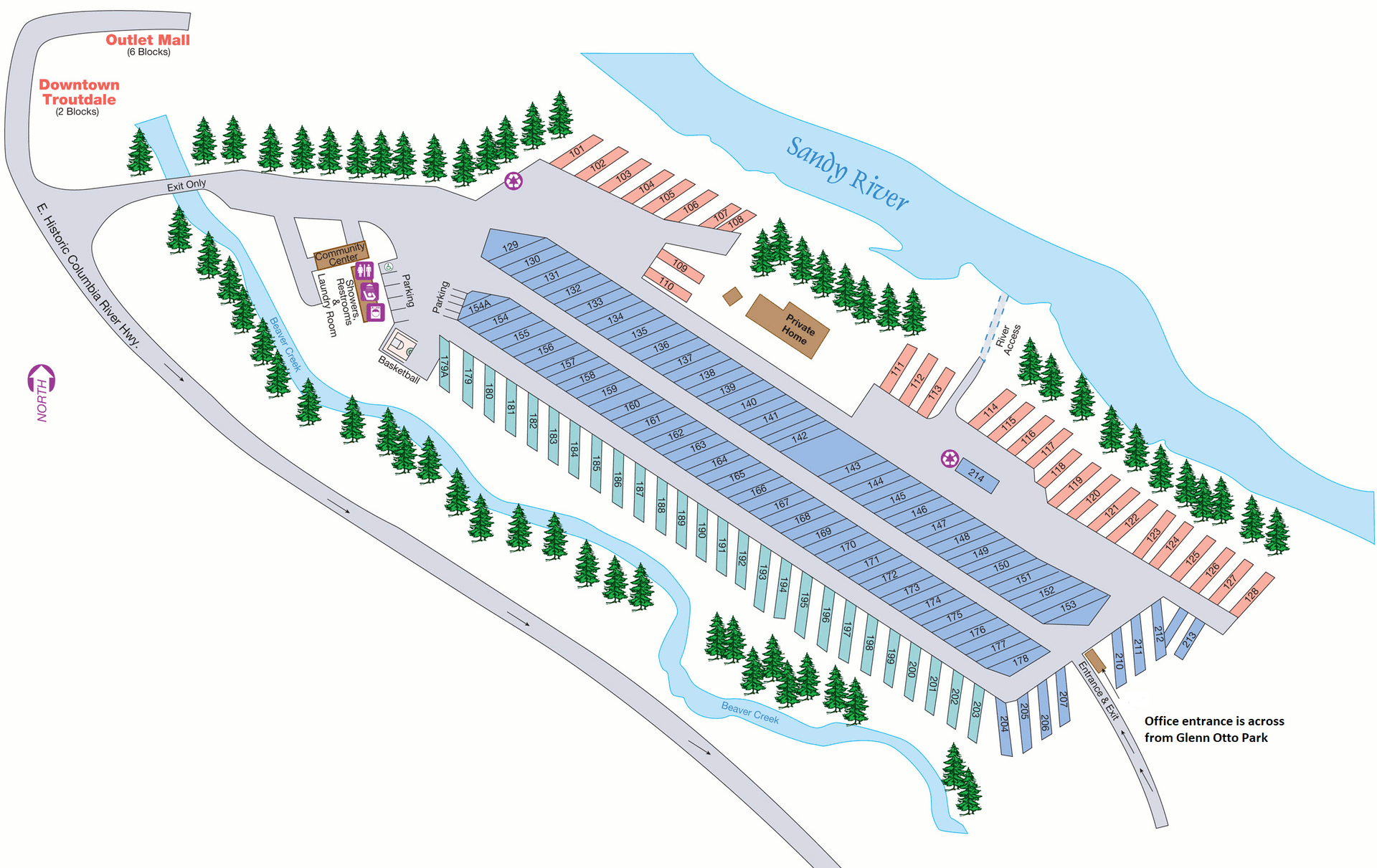 Park Map and Directions | RV Resort | Troutdale, OR