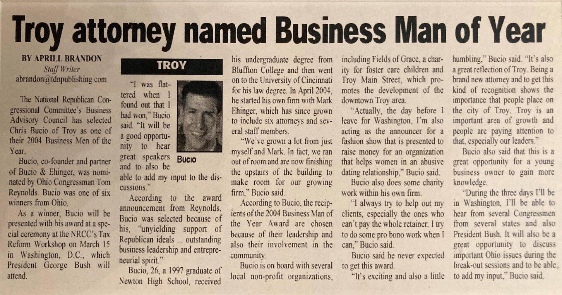 About Christopher Bucio Attorney at Law | Urbana, OH | Sidney, OH