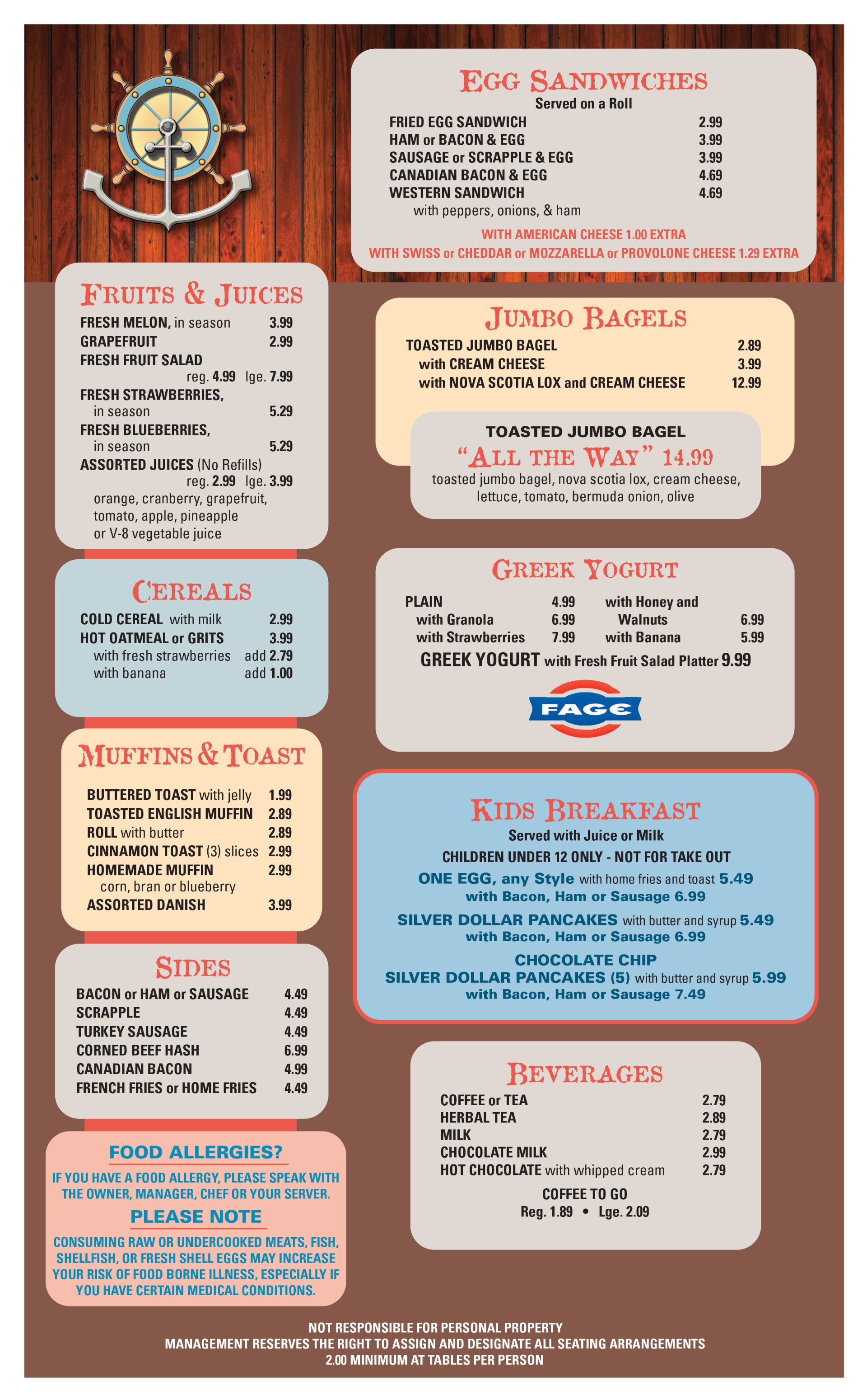 Nautilus Diner-Restaurant Timonium Breakfast Menu | Timonium, MD