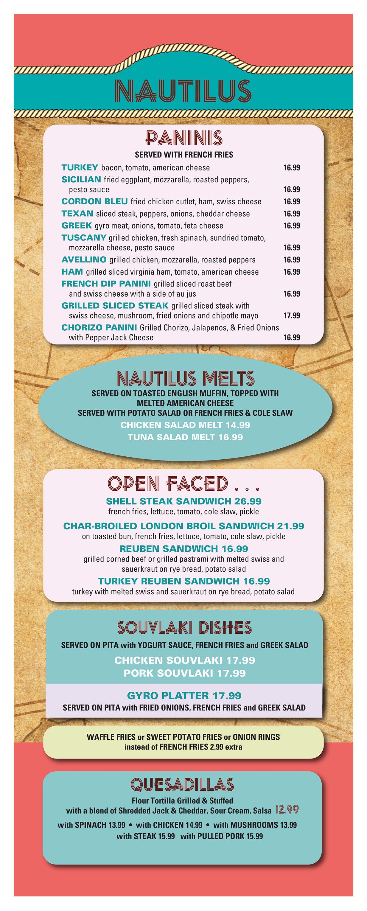 Nautilus Diner-Restaurant Crofton Menu | Crofton, MD