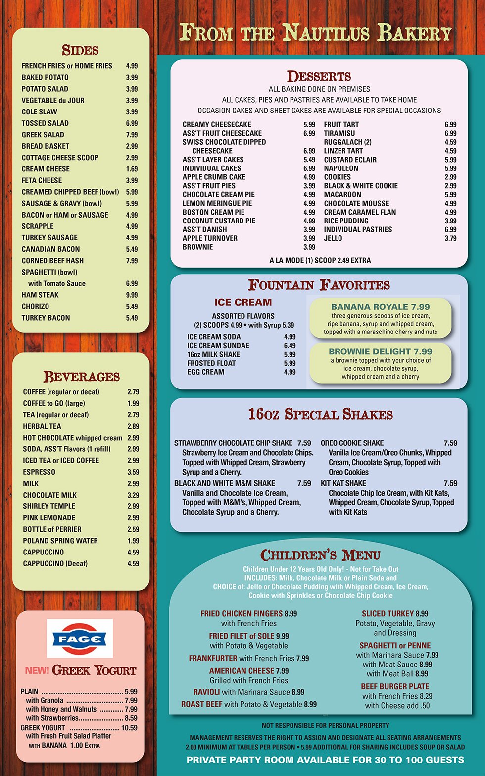 Nautilus Diner-Restaurant Crofton Menu | Crofton, MD