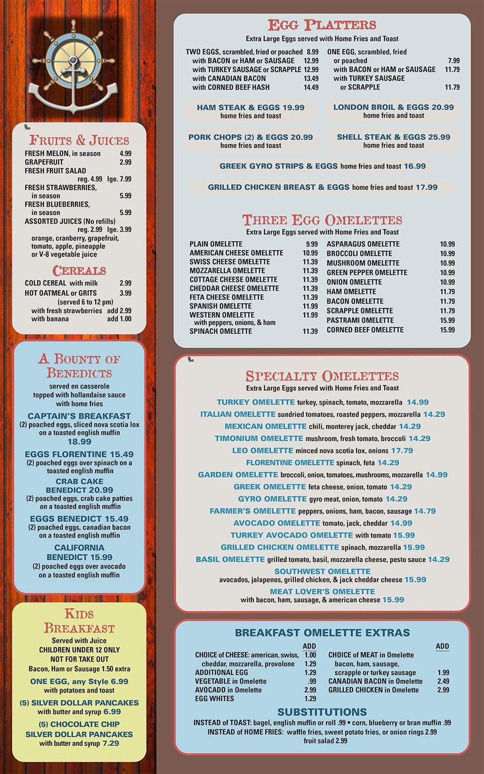Nautilus Diner-Restaurant Timonium Menu | Timonium, MD