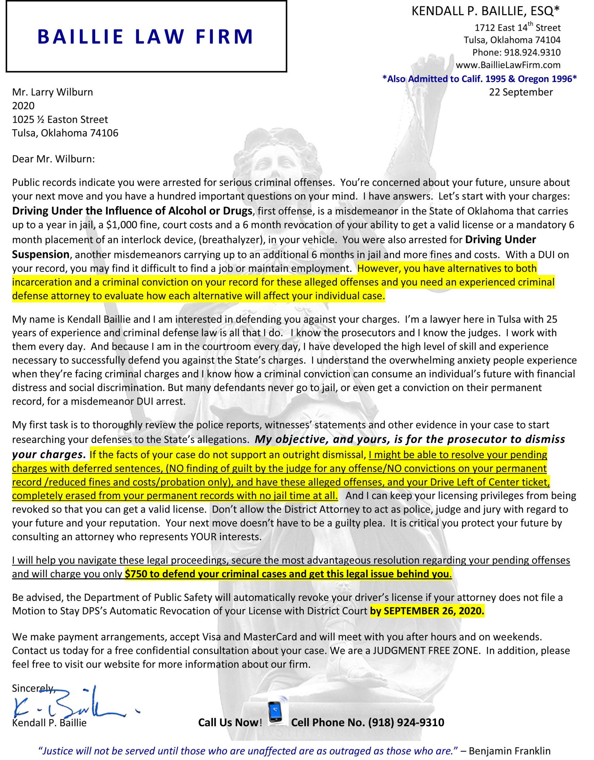 DUI Legal Services | Illegal Drugs | Tulsa, OK