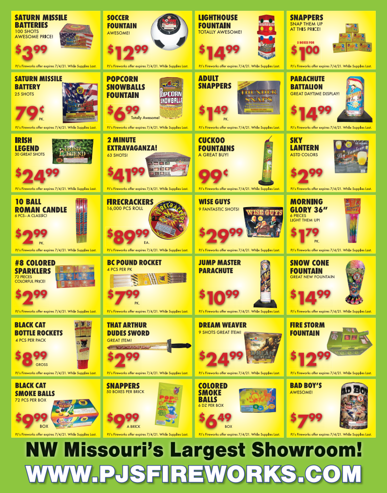 PJ's Fireworks | Fireworks Display | Saint Joseph, MO
