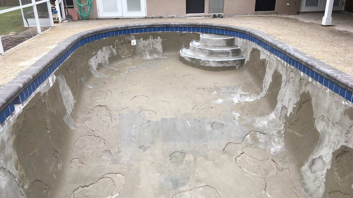 B & L Pool Resurfacing Before and After Gallery Lakeland FL