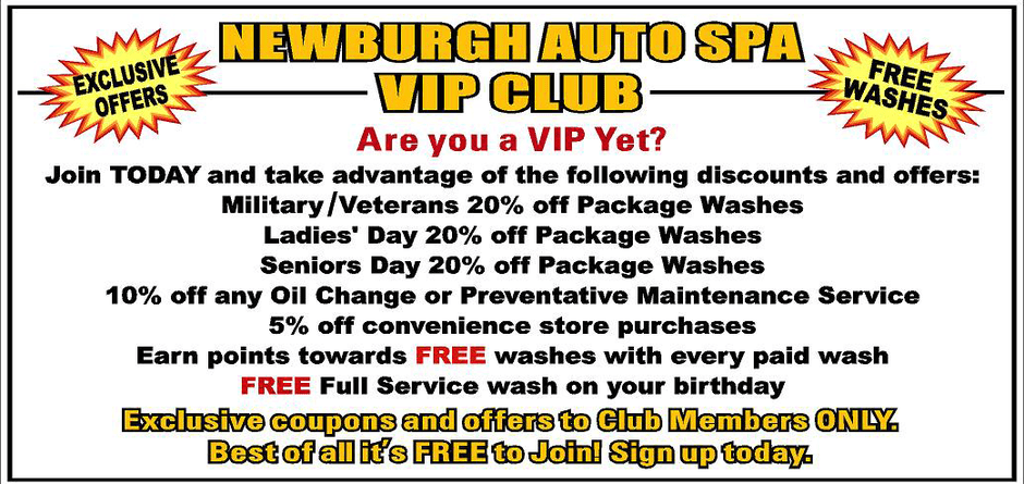 VIP Car Wash Club | Newburgh Auto Spa