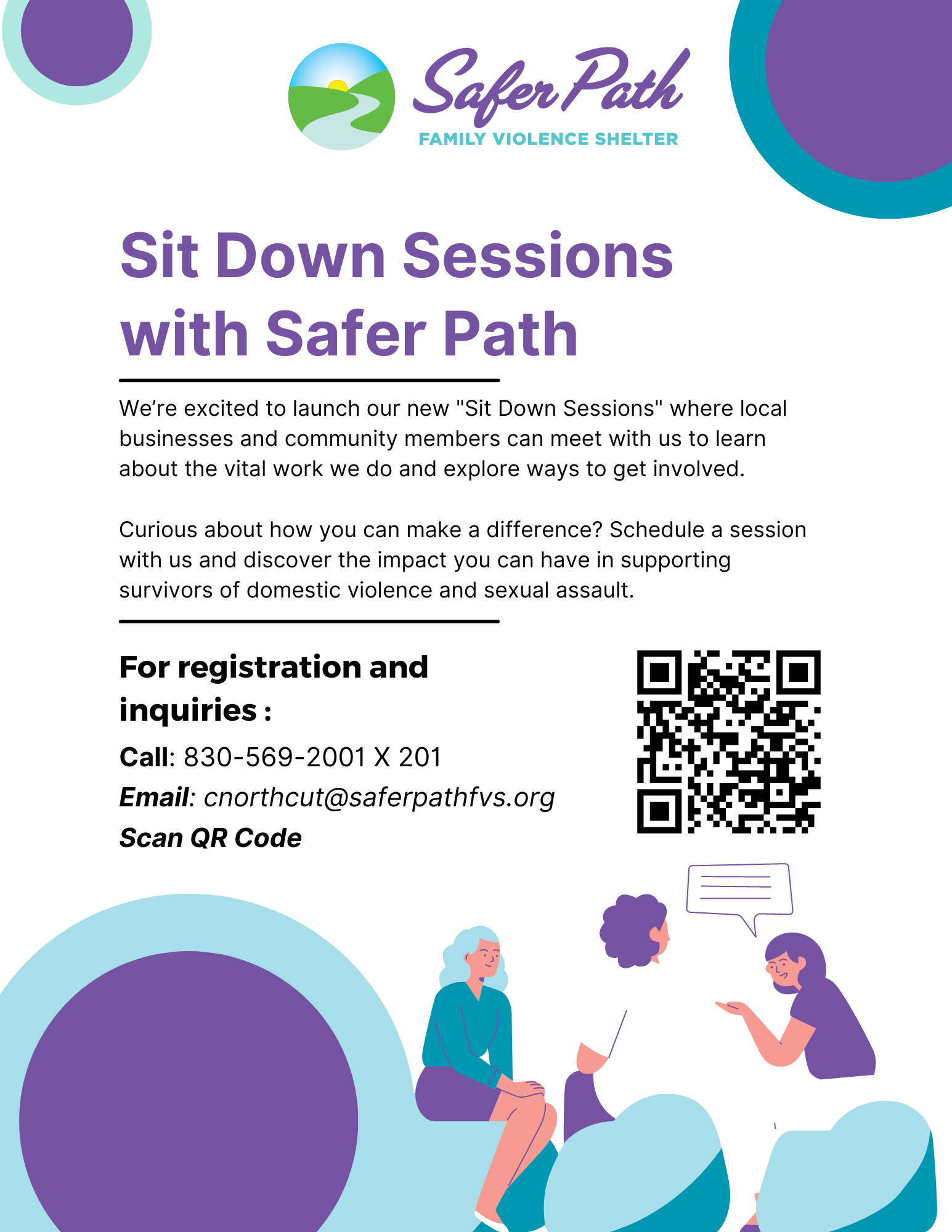 SIT DOWN SESSIONS WITH SAFER PATH