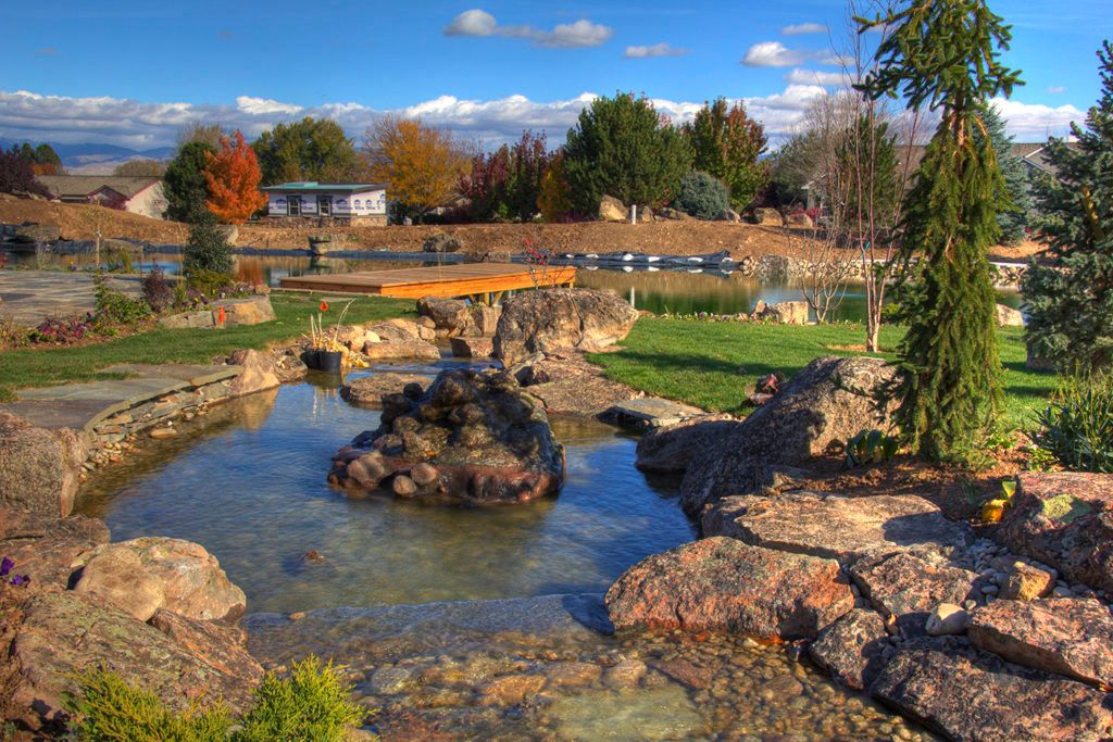 Lichen Sandstone Bubbler Fountain Boulders | Star, ID