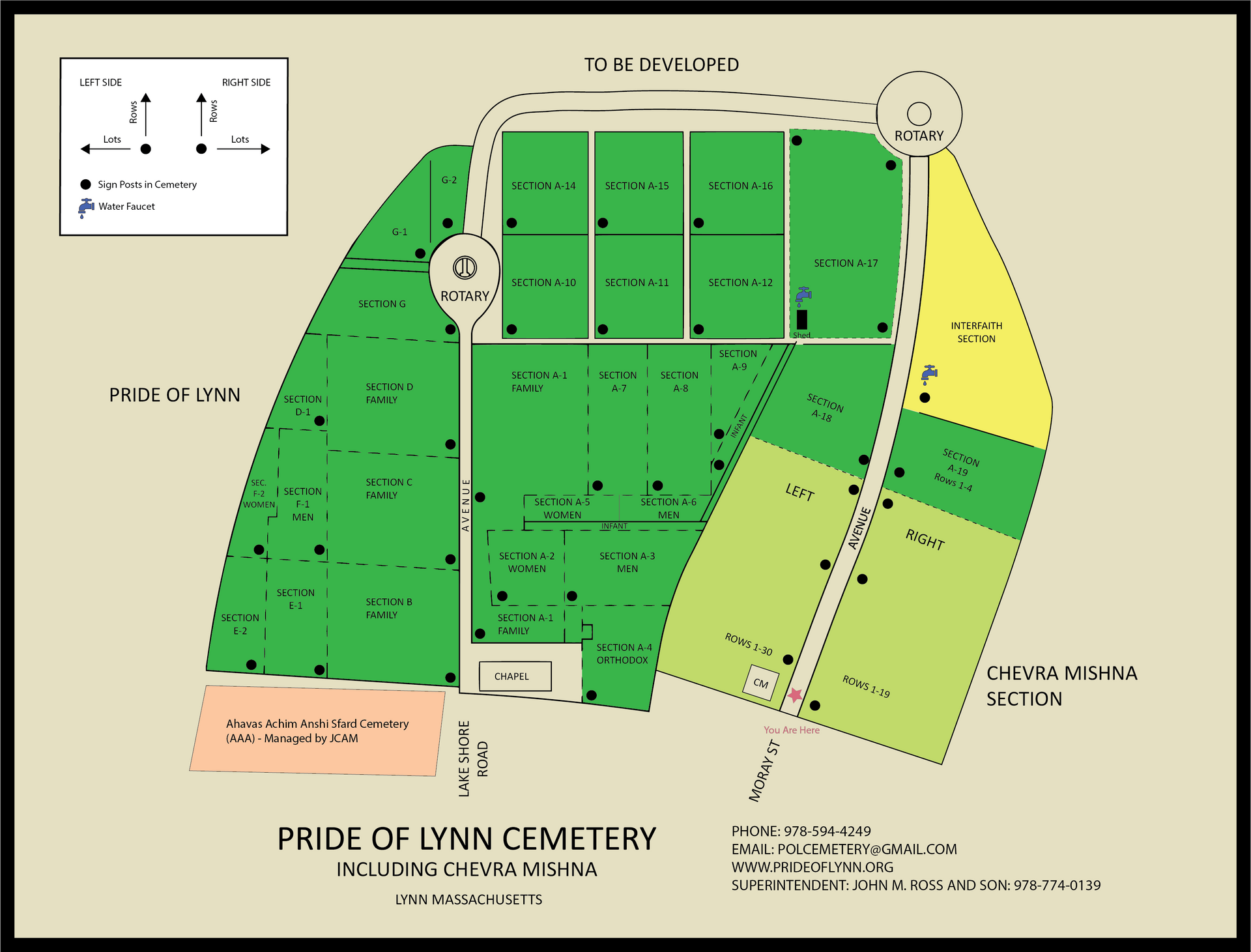 Cemetery Map | Pride of Lynn Cemetery | Lynn, MA