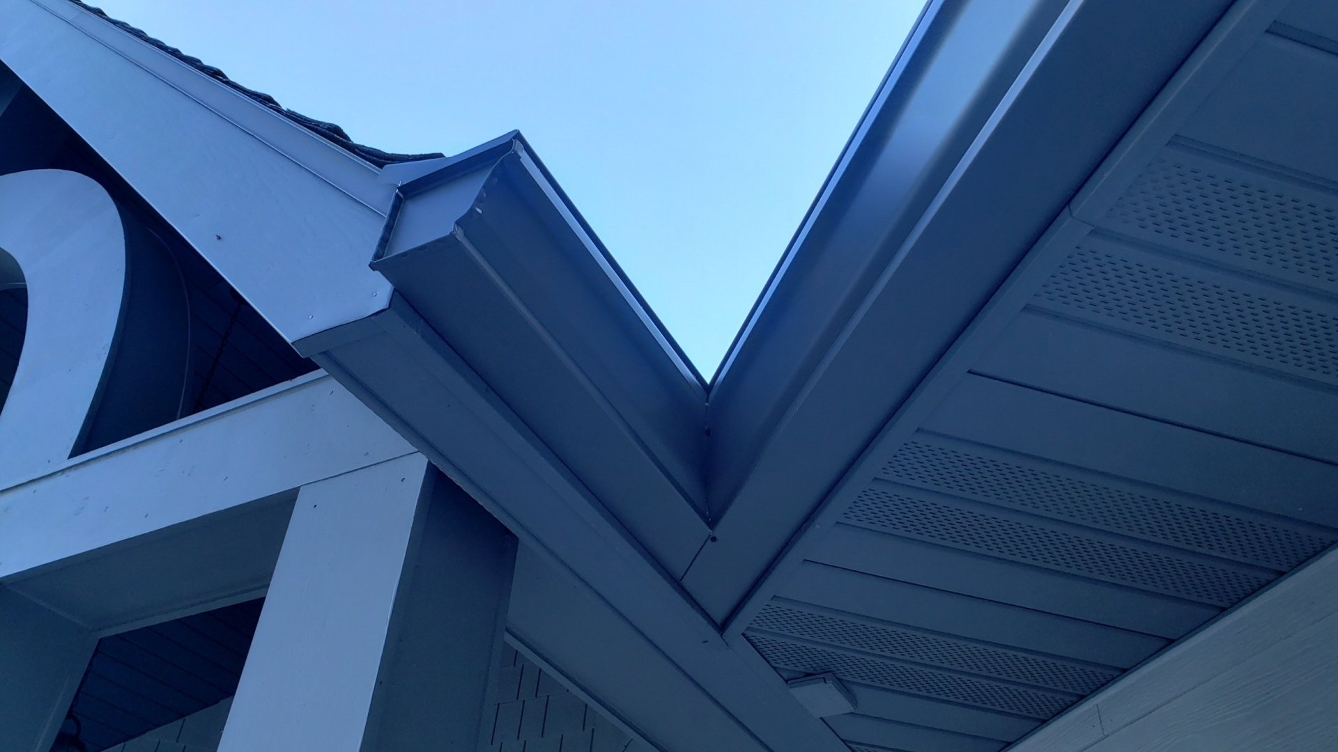Charcoal Grey 6 inch Gutter, 3x4 Downspouts, and Leaf-X