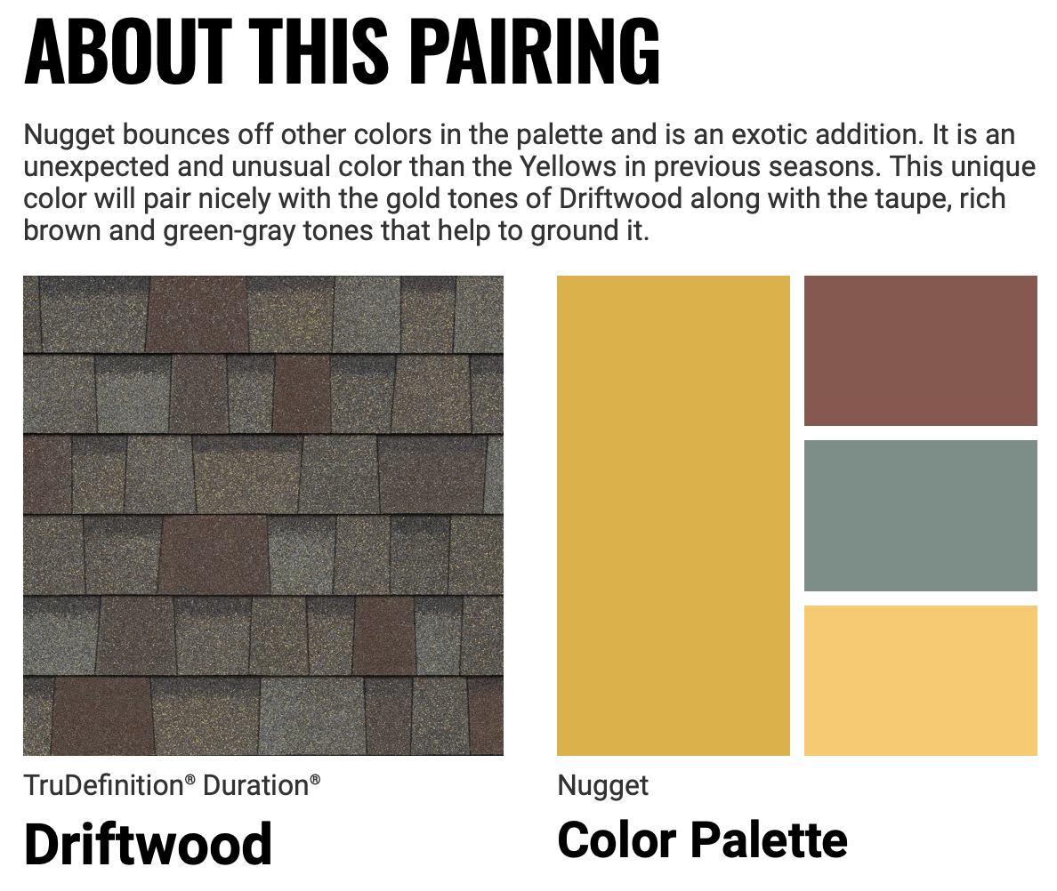 OC Duration Shingle Color Inspiration