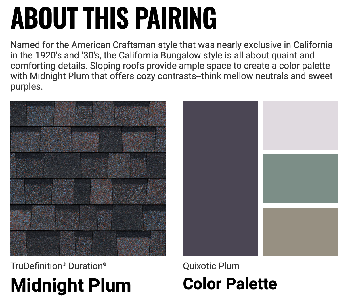 OC Duration Shingle Color Inspiration
