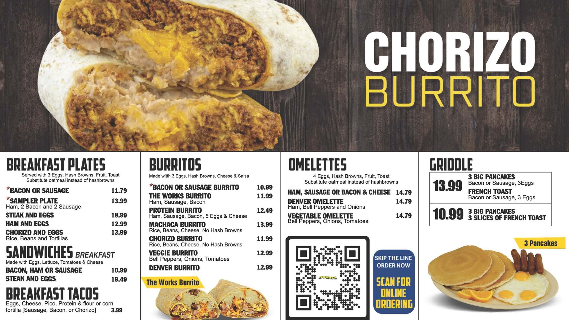 Burgers, Sandwiches, and Breakfast Menu | Doublz