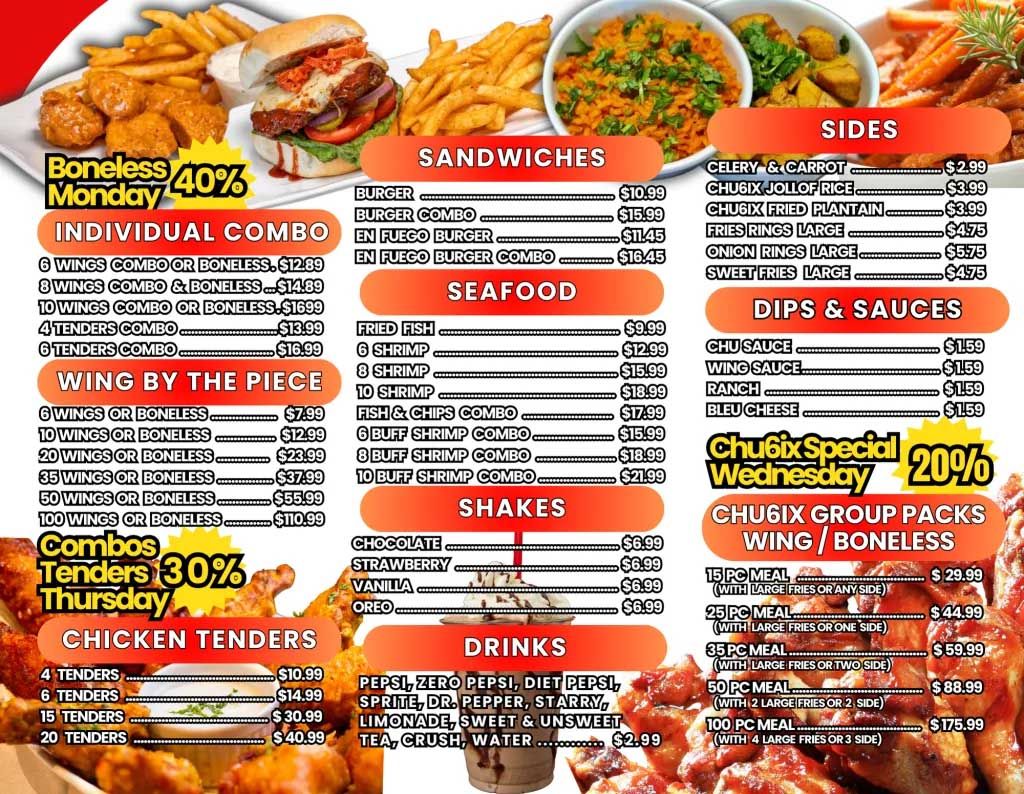 Restaurant Menu | Katy, TX