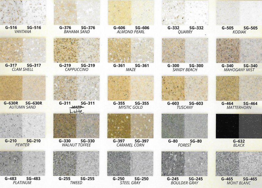 Stone Color Options | Creative Marble Products Inc