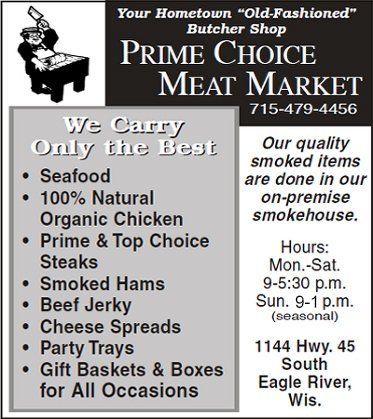 Contact Prime Choice Meat Market - Eagle River, WI | 715-479-4456