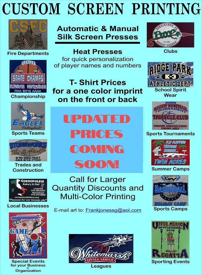 Silk Screening | Custom Embroidery | Custom Shirts | Norristown, PA