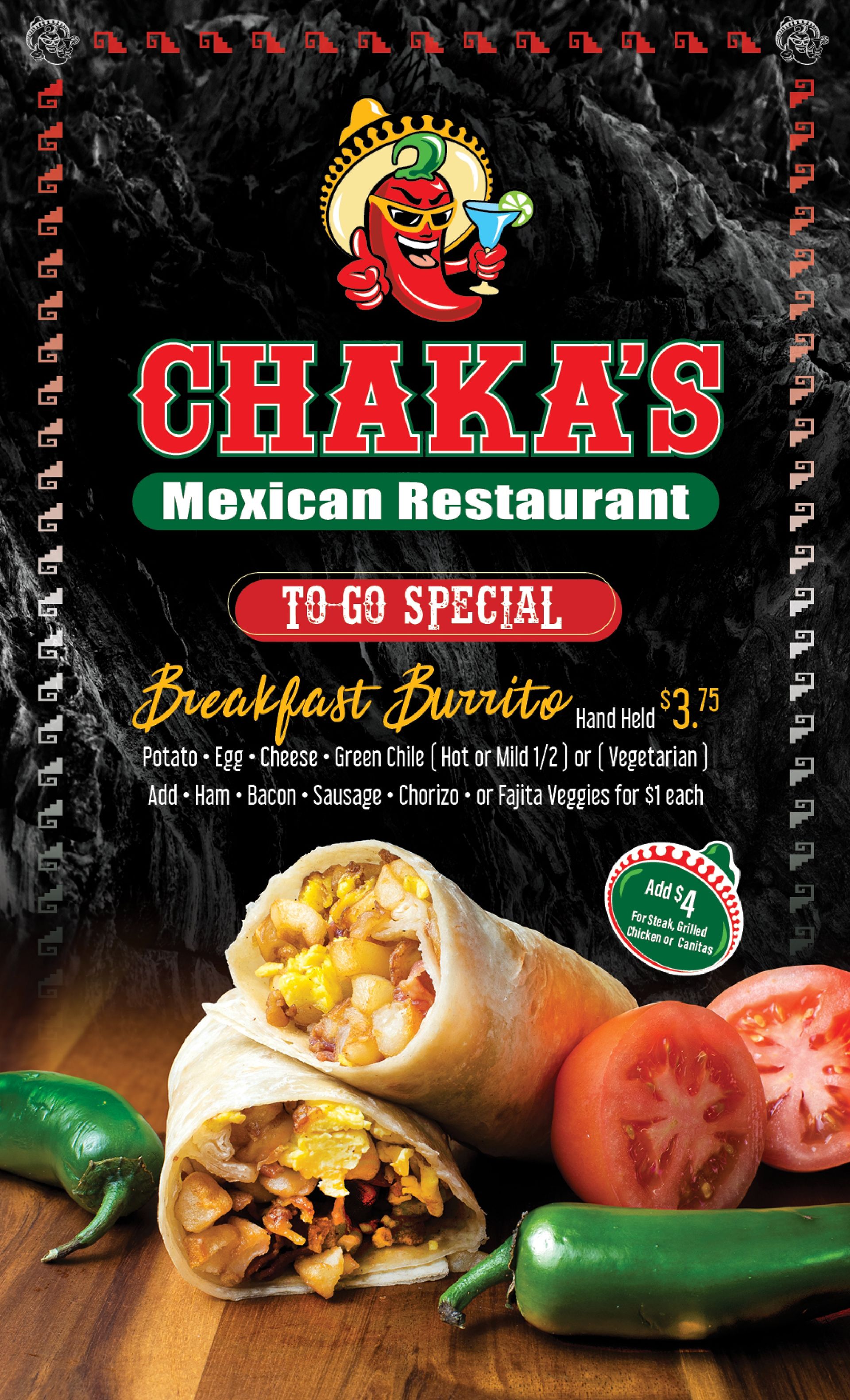 Breakfast Menu | Chakas Mexican Restaurant