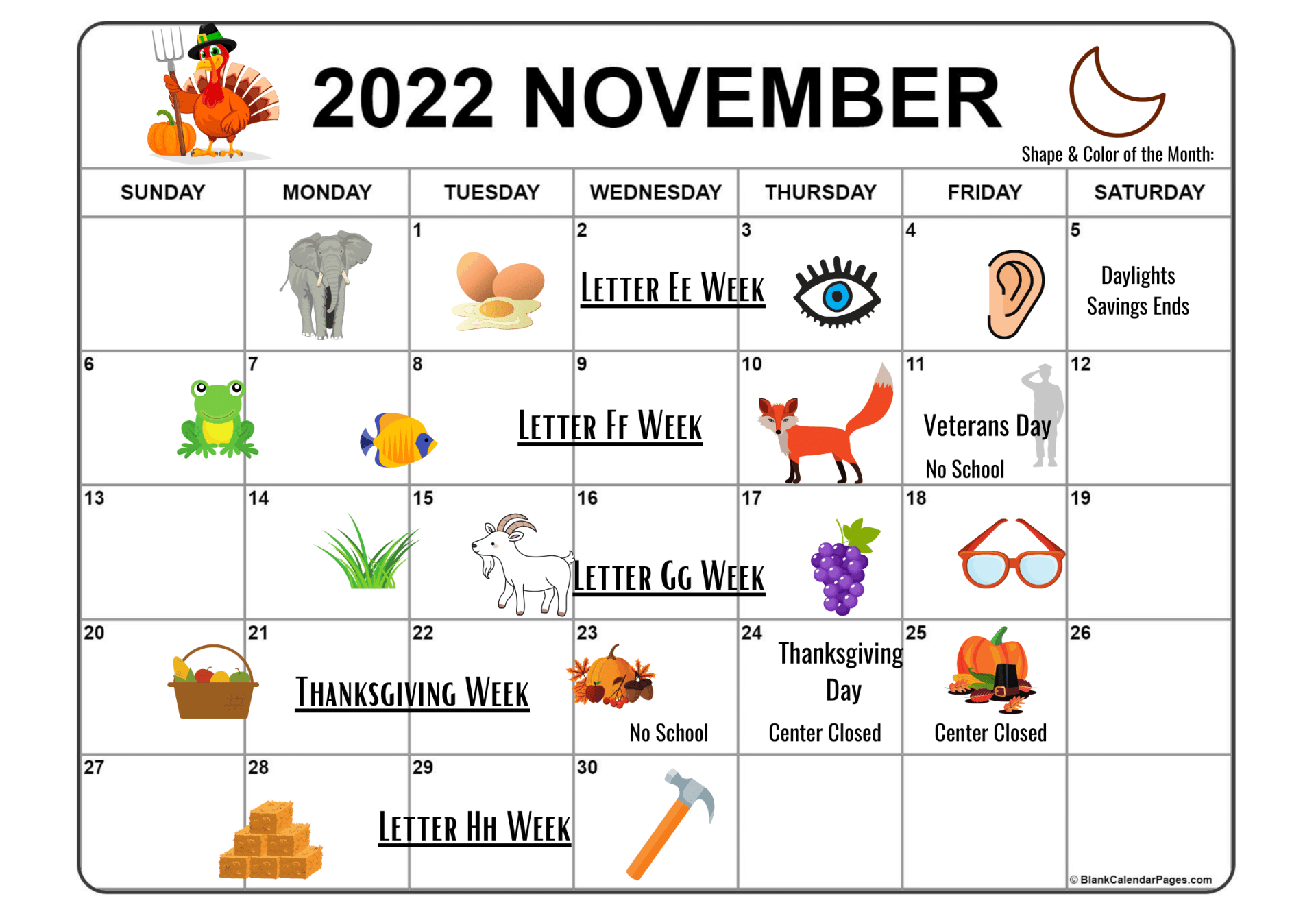 Sunrise Sunset Preschool & Childcare Center Calendar West Fargo