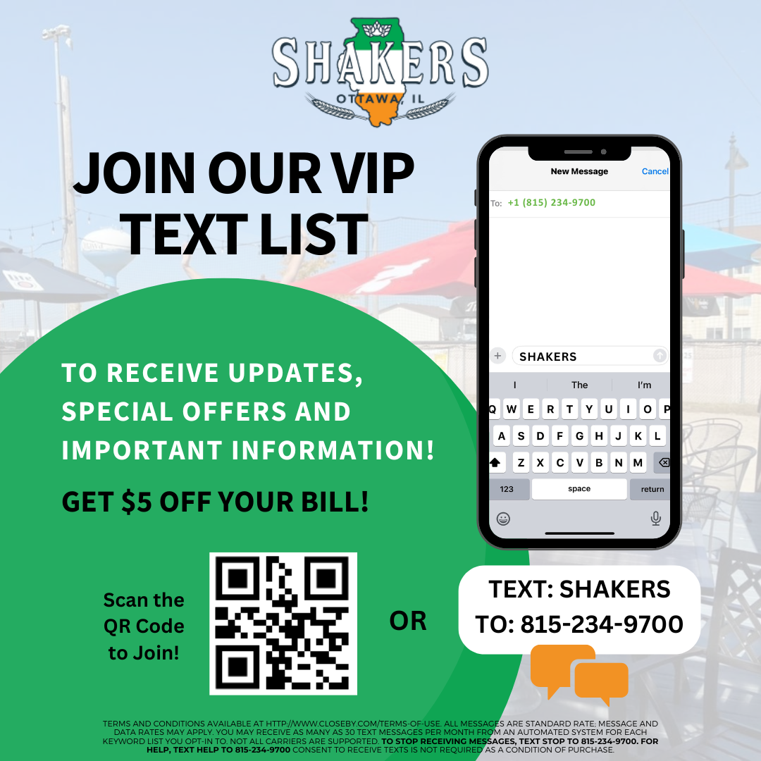 Shakers Sports Bar & Grill | Craft Beer | Ottawa, IL